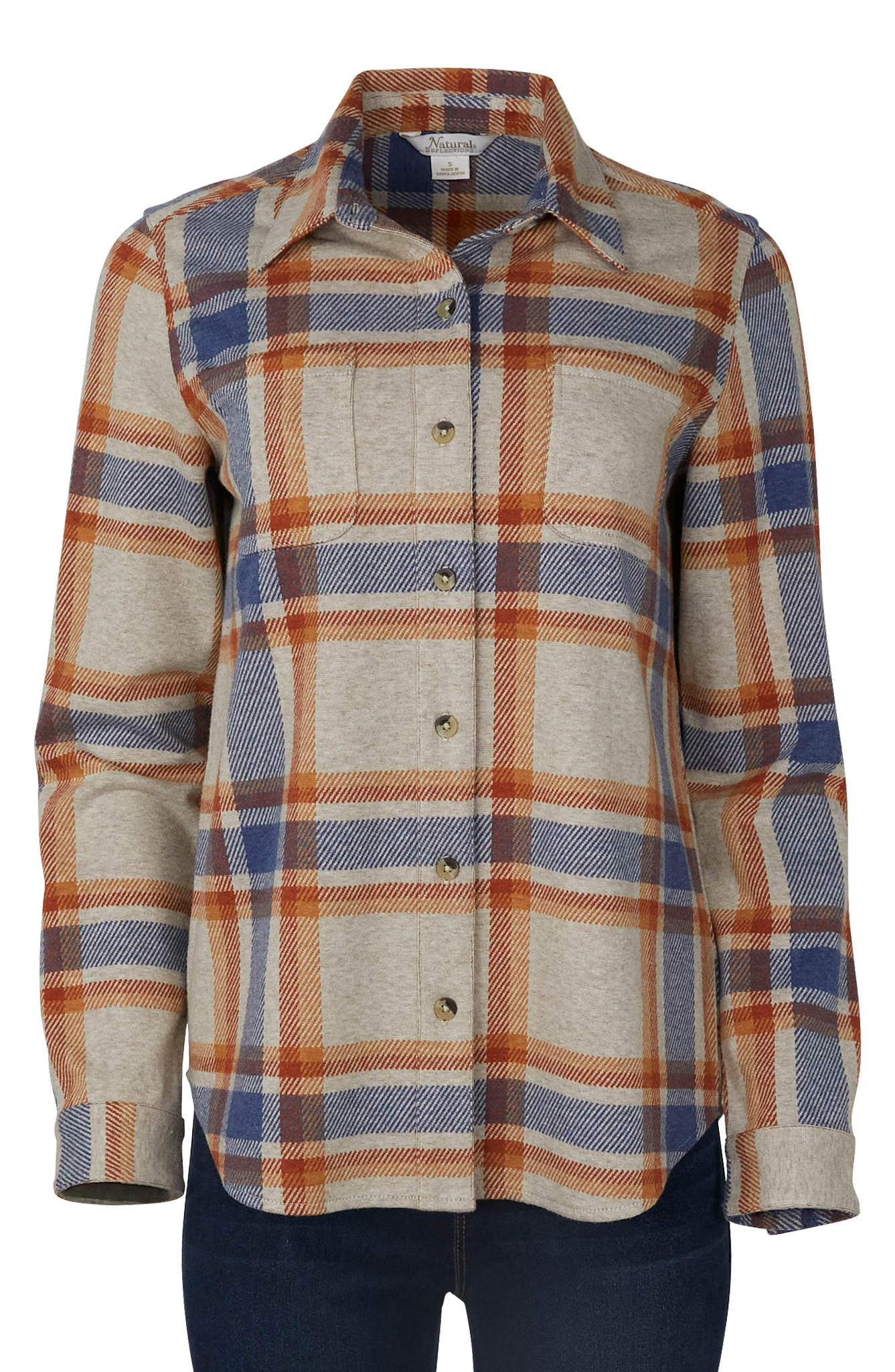 Natural Reflections River Basin Sweater-Knit Long-Sleeve Shirt for ...